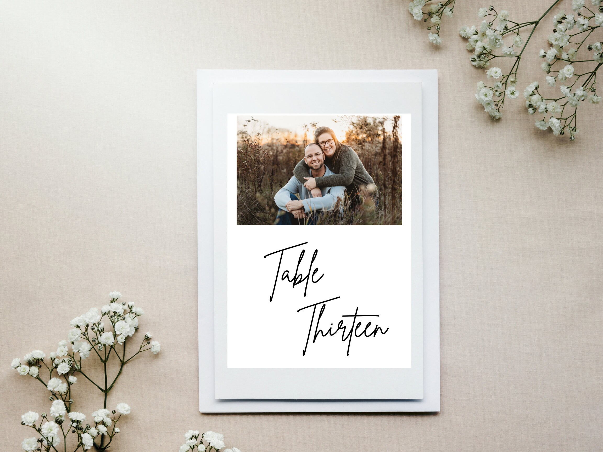 Editable Wedding Table Numbers With Photo-canva Template, Printable ...