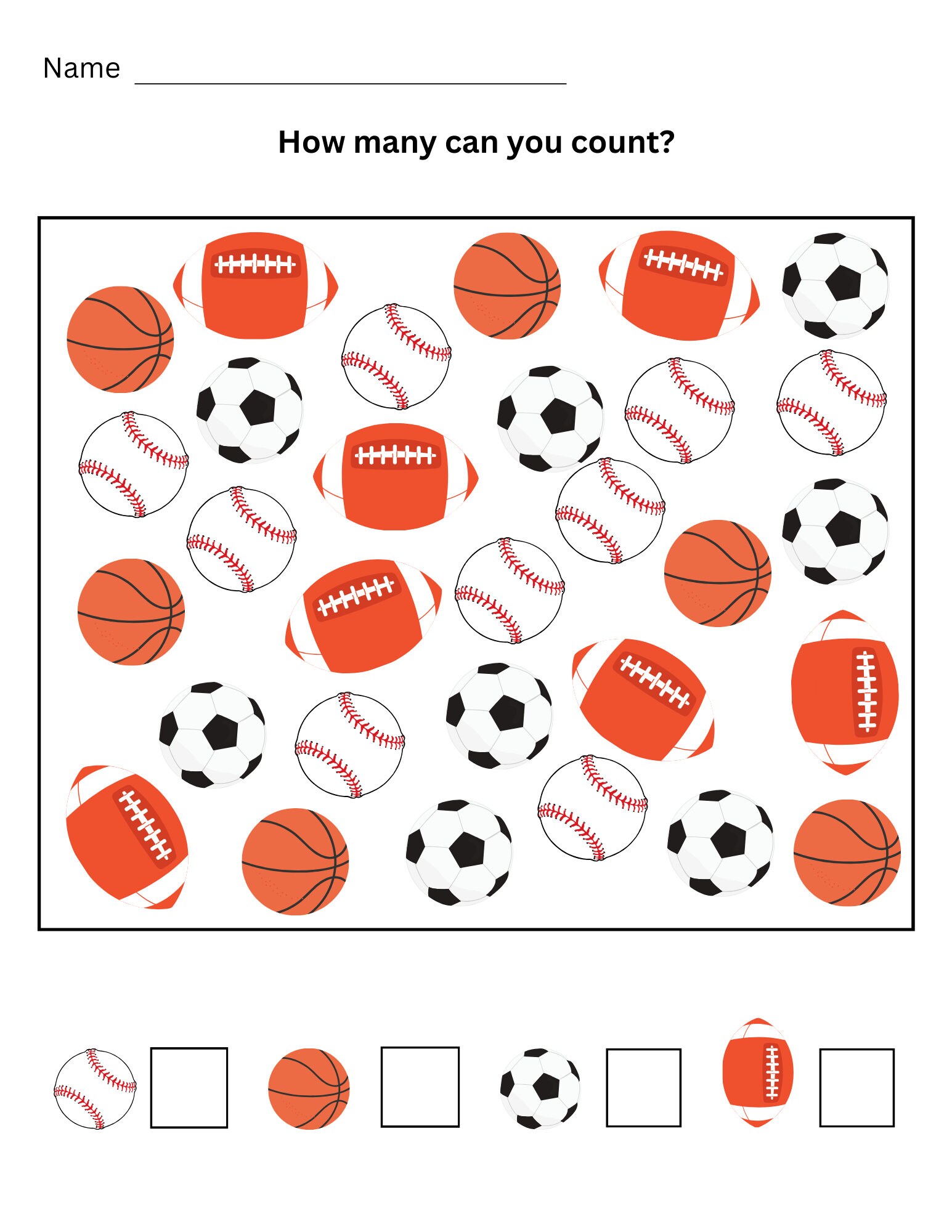 Pre-school, Prek, Kindergarten Learning Activity- Counting, Alphabet ...