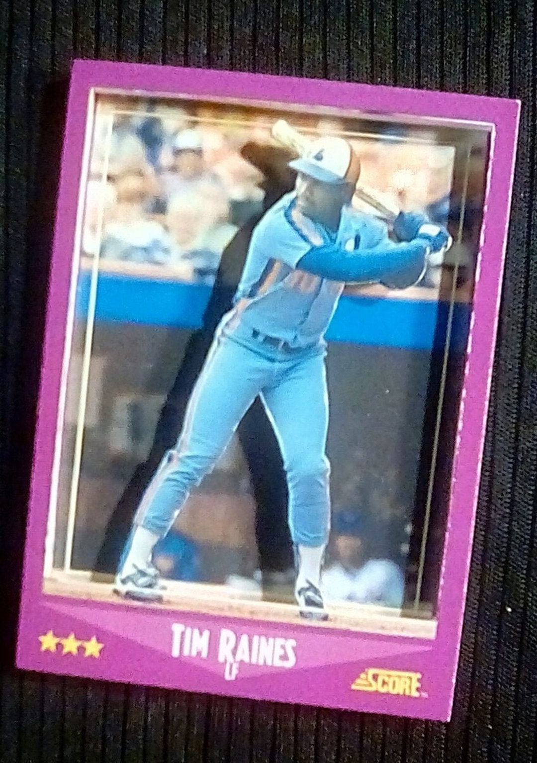 Awesome 3D Baseball Card of Expos Hall of Fame Outfielder Tim Raines ...