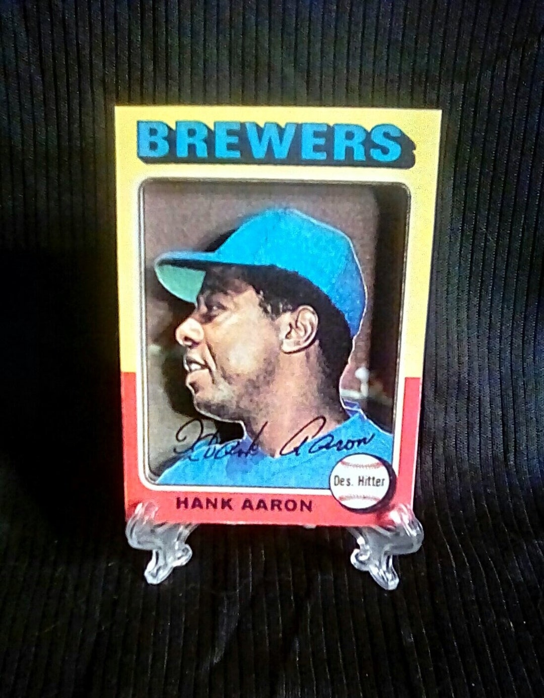 Hank Aaron Awesome 3D Baseball Card of the Milwaukee and - Etsy