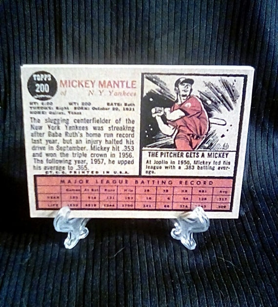 Gorgeous 3D baseball card of the immortal New York Yankees Hall of Fame ...