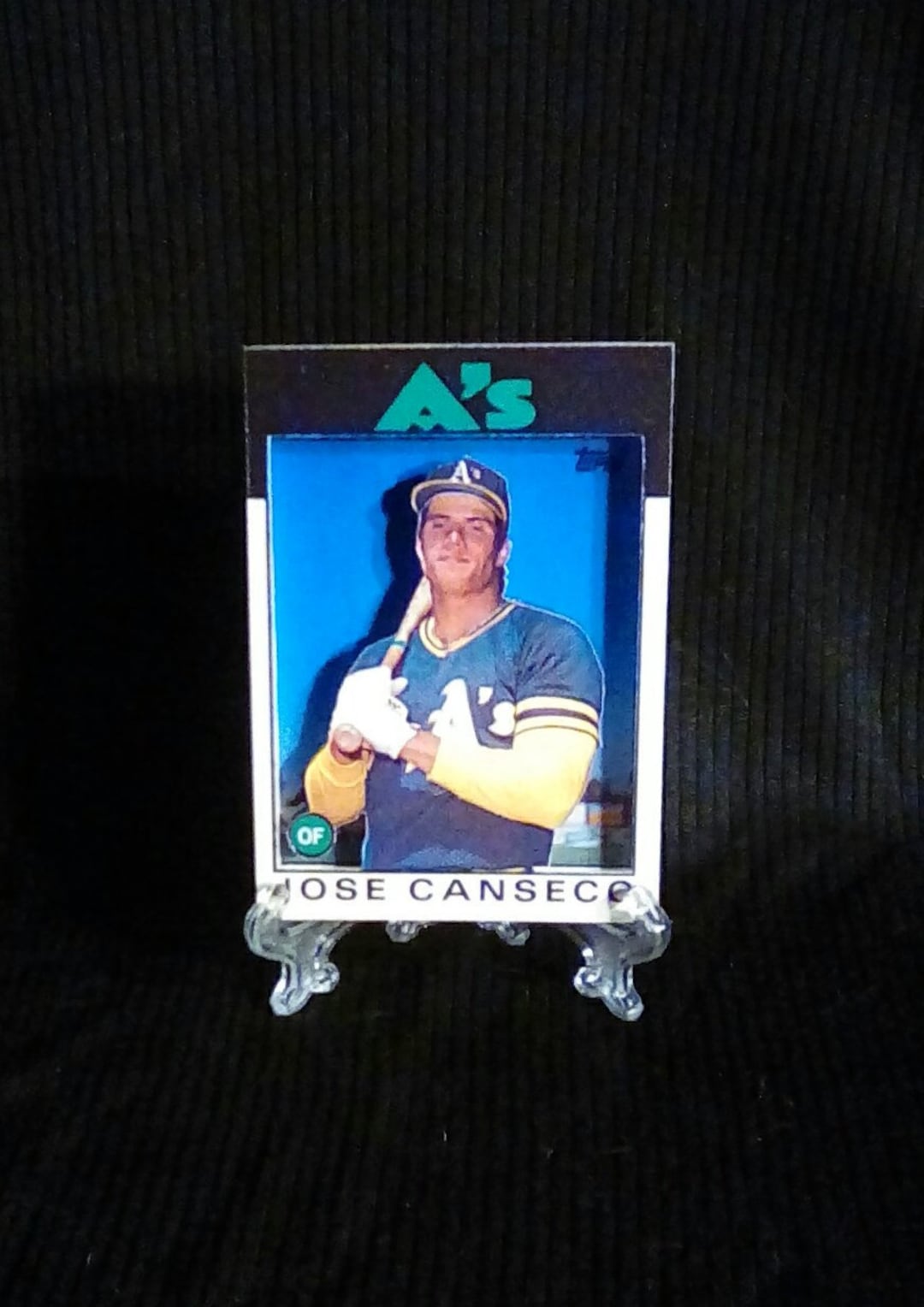 Awesome 3D Baseball Card of Oakland Athletics All-star Outfielder and ...