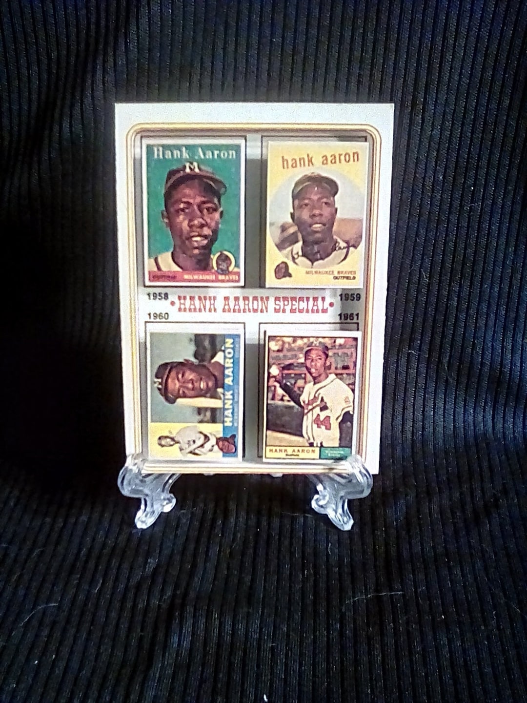 Hank Aaron Sweet 3D Baseball Card of the Milwaukee and Atlanta Braves ...