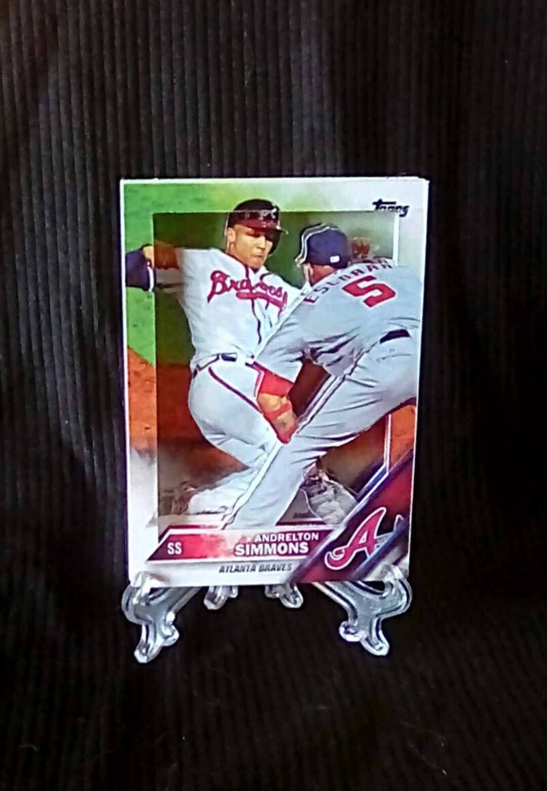 Awesome Tri-level 3D Baseball Card of Atlanta Braves Shortstop ...