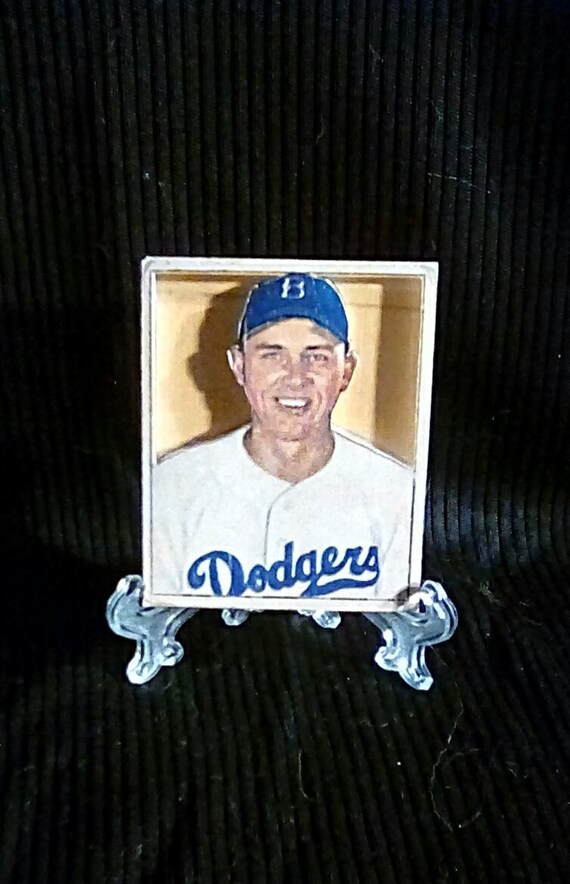 Beautiful handmade 3D baseball card of Brooklyn Dodgers | Etsy