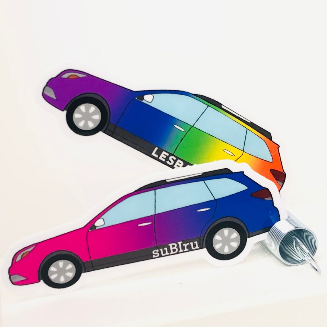 Lesbaru Rainbow Vinyl Sticker - Etsy