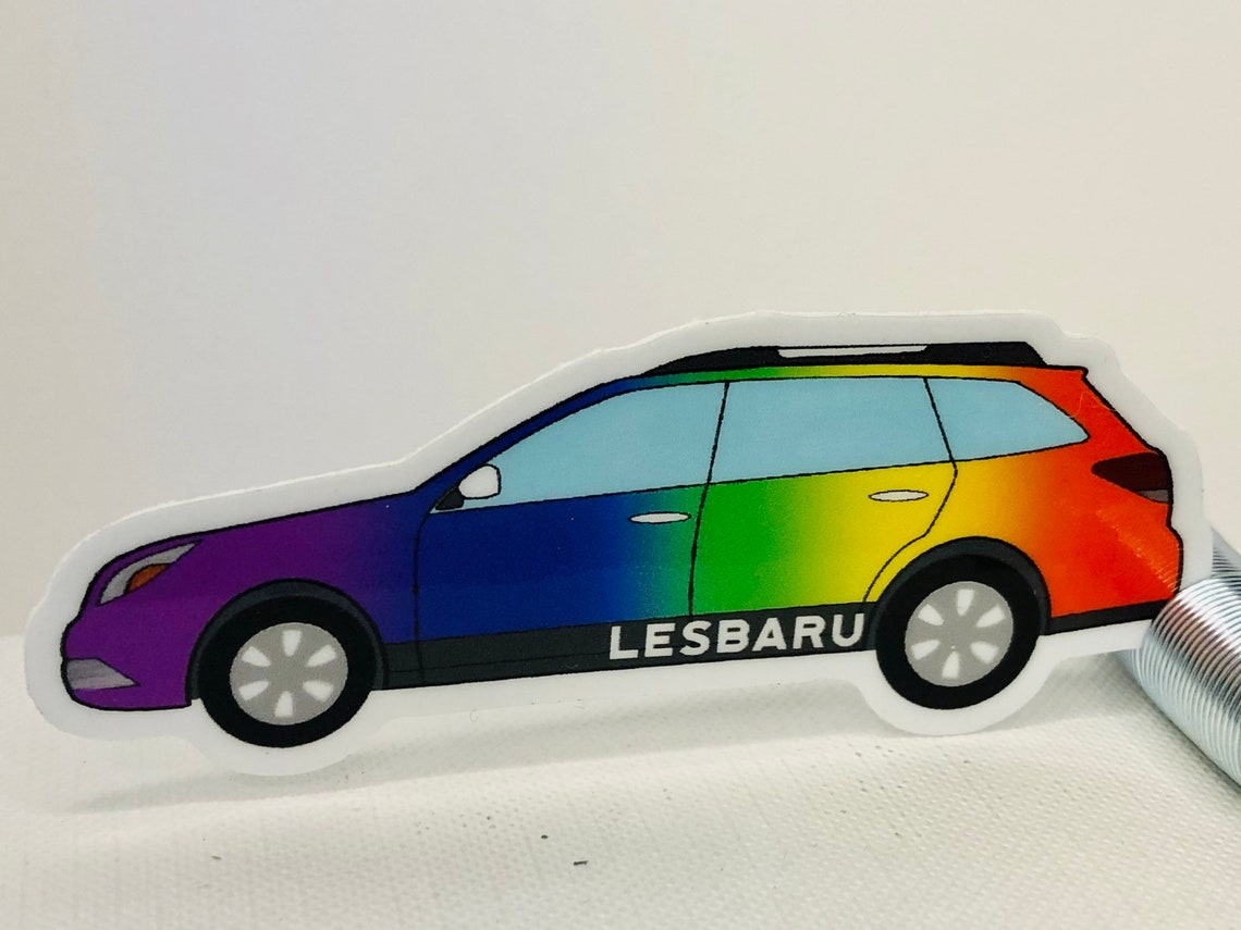 Lesbaru Rainbow Vinyl Sticker | Etsy
