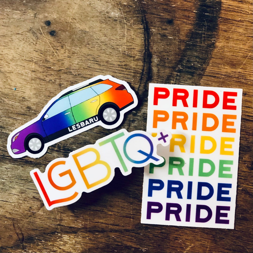 Lesbaru Rainbow Vinyl Sticker - Etsy