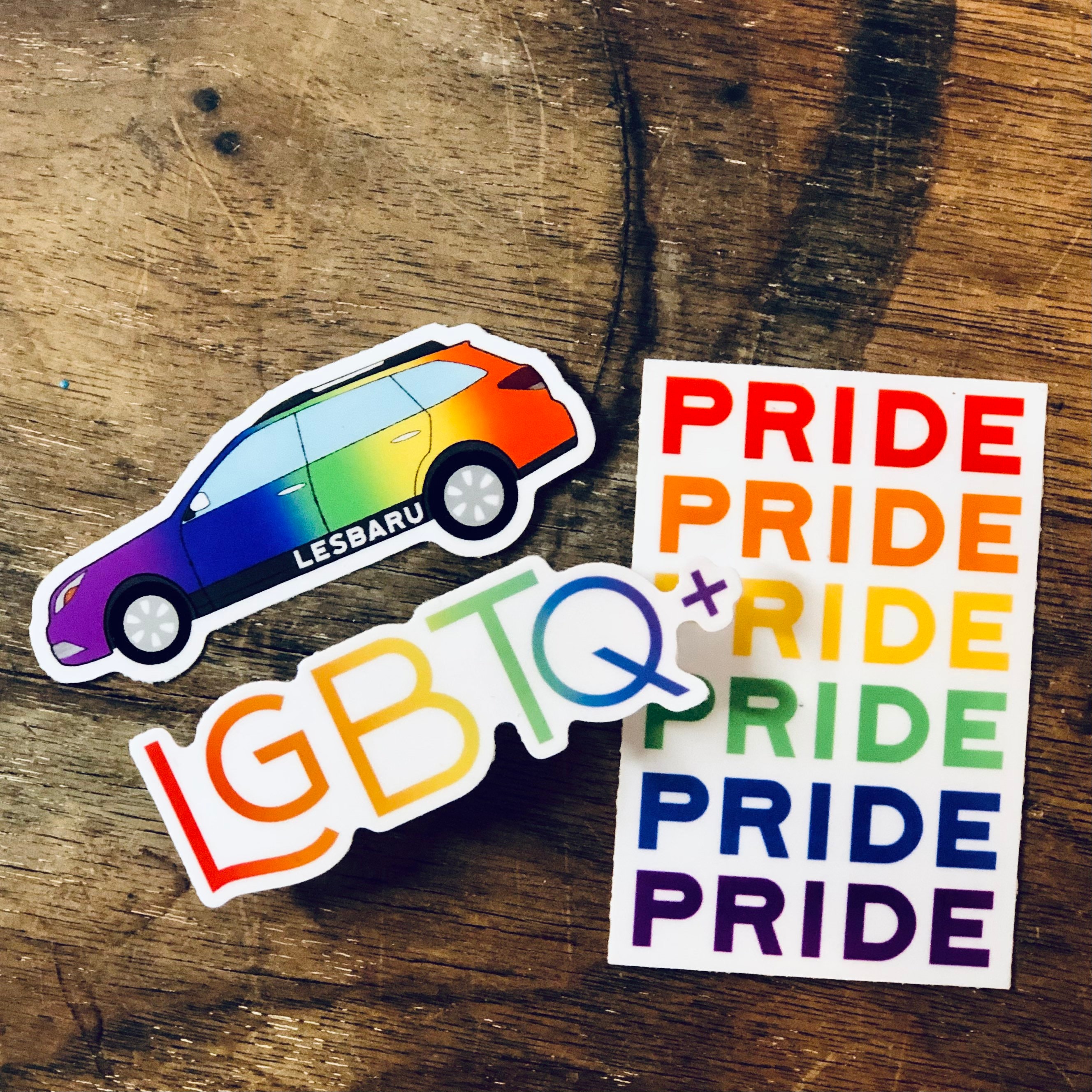 Lesbaru Rainbow Vinyl Sticker - Etsy