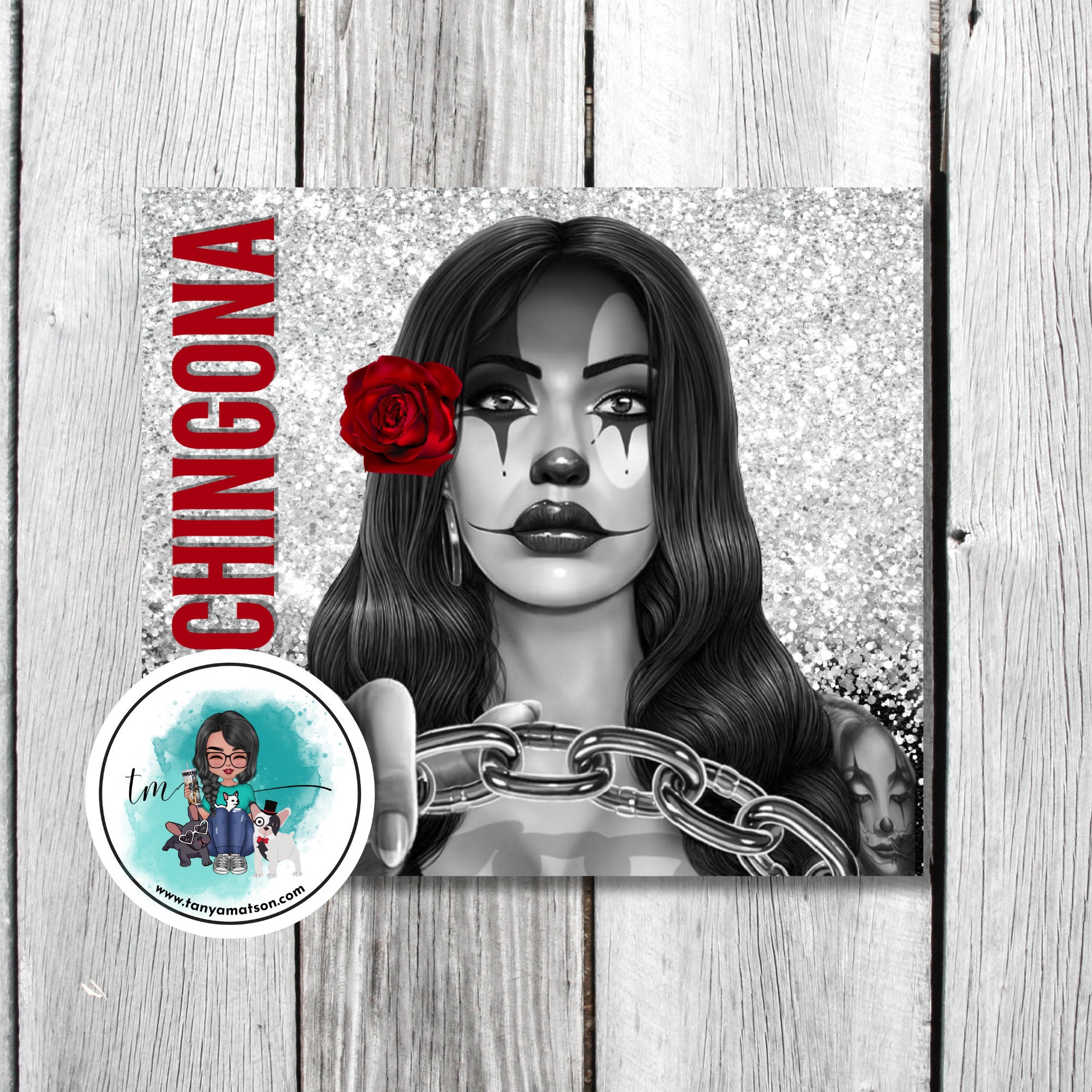 Chingona Tattoo Lady Lowrider Tumbler Wraps Design - 20 Oz Sublimation ...