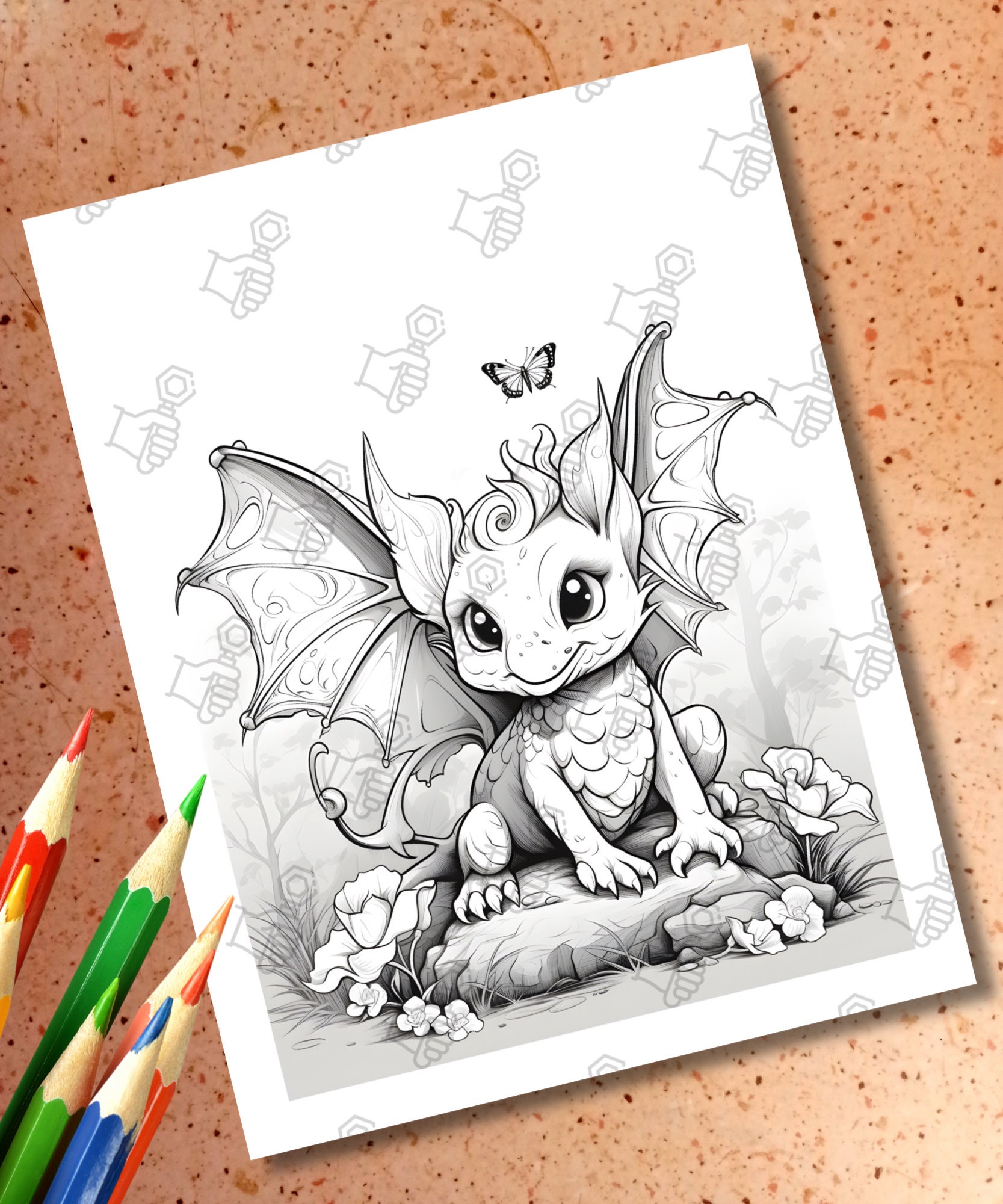 Magical Dragon Coloring Pages - Printable PDF for Adults and Kids ...