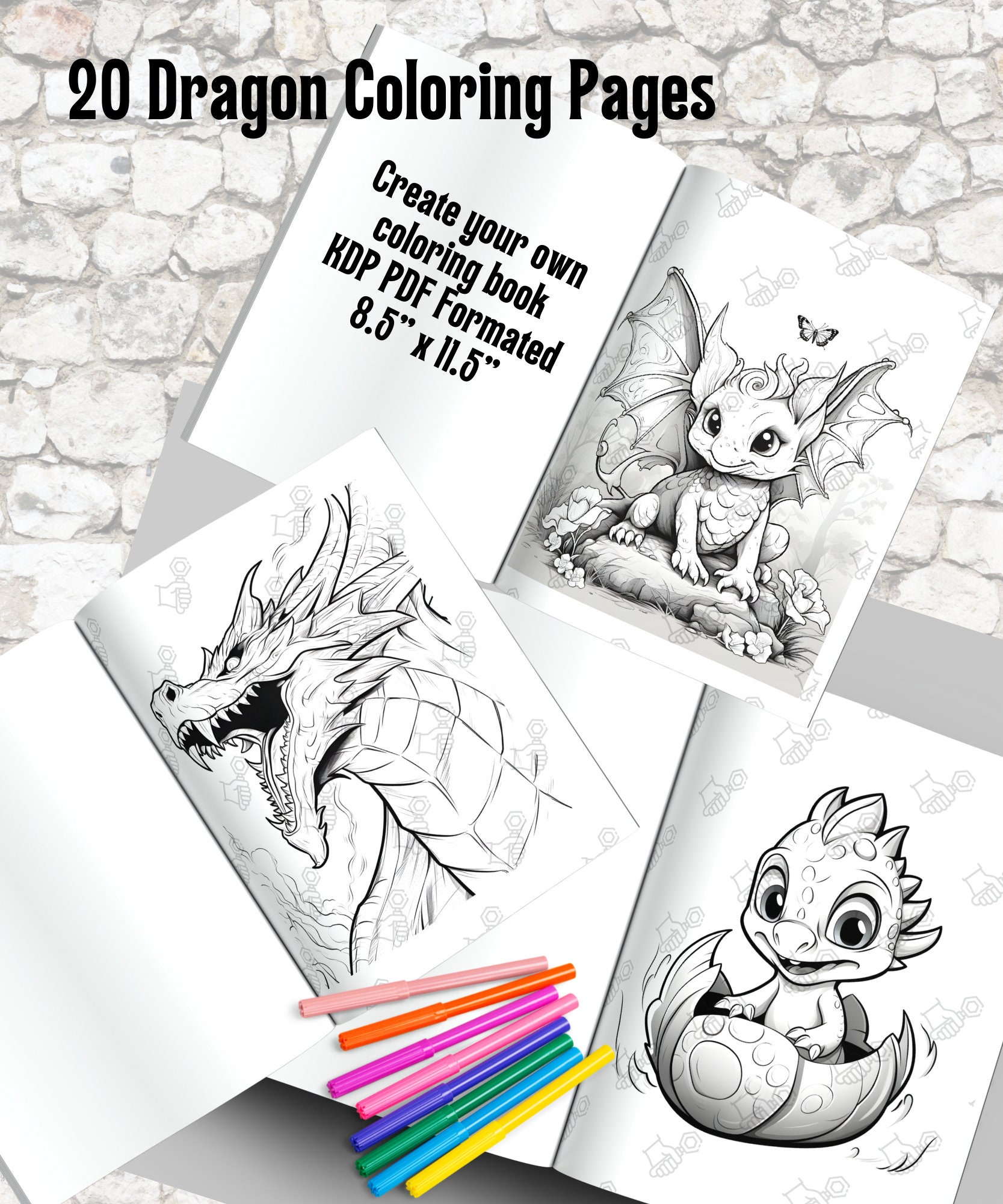 Magical Dragon Coloring Pages - Printable PDF for Adults and Kids ...