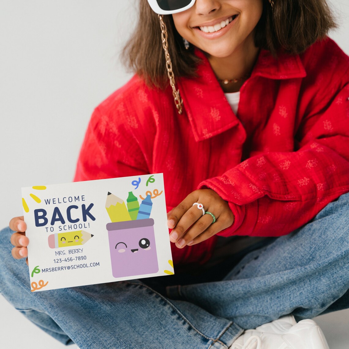 Editable Welcome Back to School Teacher Card | Primary School | Daycare ...