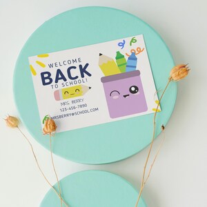 Editable Welcome Back to School Teacher Card | Primary School | Daycare ...