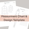 Measurement Chart & Design Template to Design and Take Measurements for ...