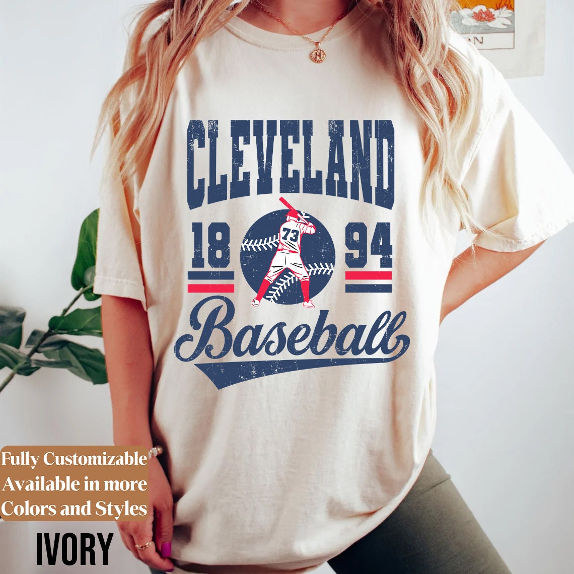 Comfort Colors Vintage Cleveland Baseball Shirt Cleveland Baseball ...