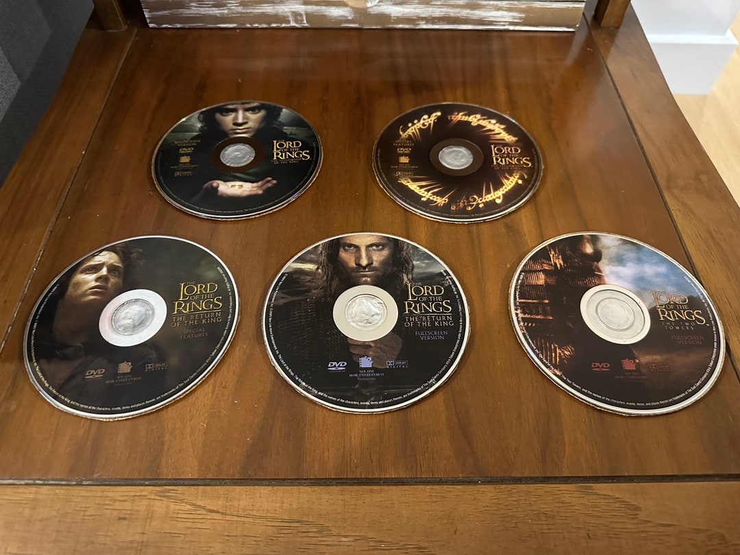 Lord of the Rings Set of Five DVD Coasters: DVD Movies - Etsy