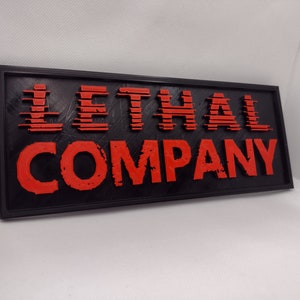 Lethal Company Sign Logo Gaming Desk Decoration Wall Art - Etsy