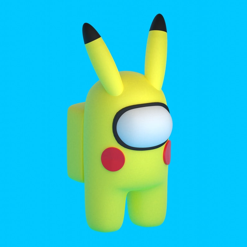 Among Us Pikachu Figure Pokemon - Etsy