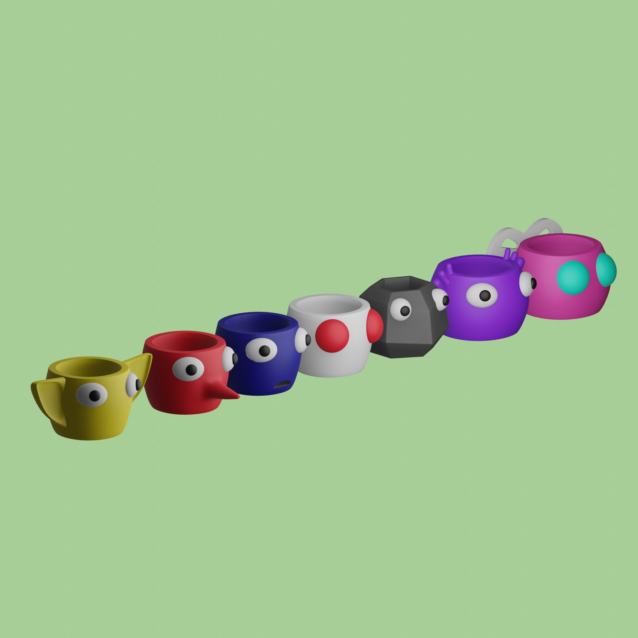 Red Pikmin Planter Pot 3D Model - Etsy