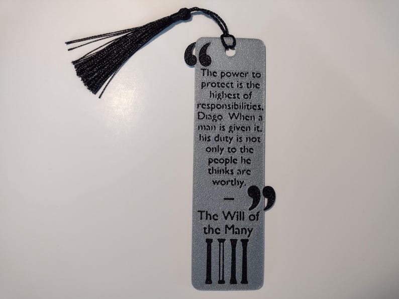 The Will of the Many Bookmark Quotes Gift for Book Lover Fantasy and ...