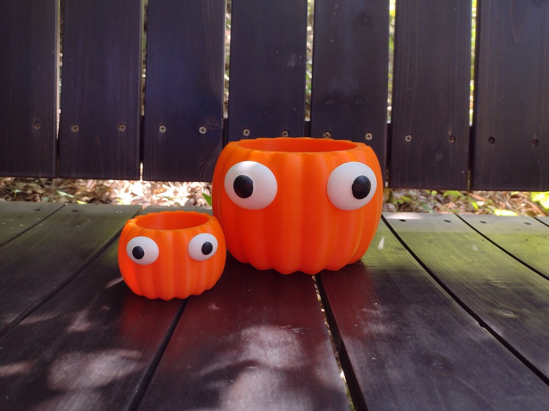 Pumpkin Planter Pot Pikmin Themed Halloween Decor Candy Bowl Decoration ...