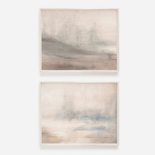 Vintage Muted Printable Wall Art Set of 2 Beige Blue Prints - Etsy