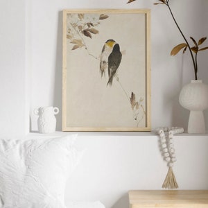 Neutral Bird Illustration / Vintage Farmhouse Nursery Art PRINTABLE ...