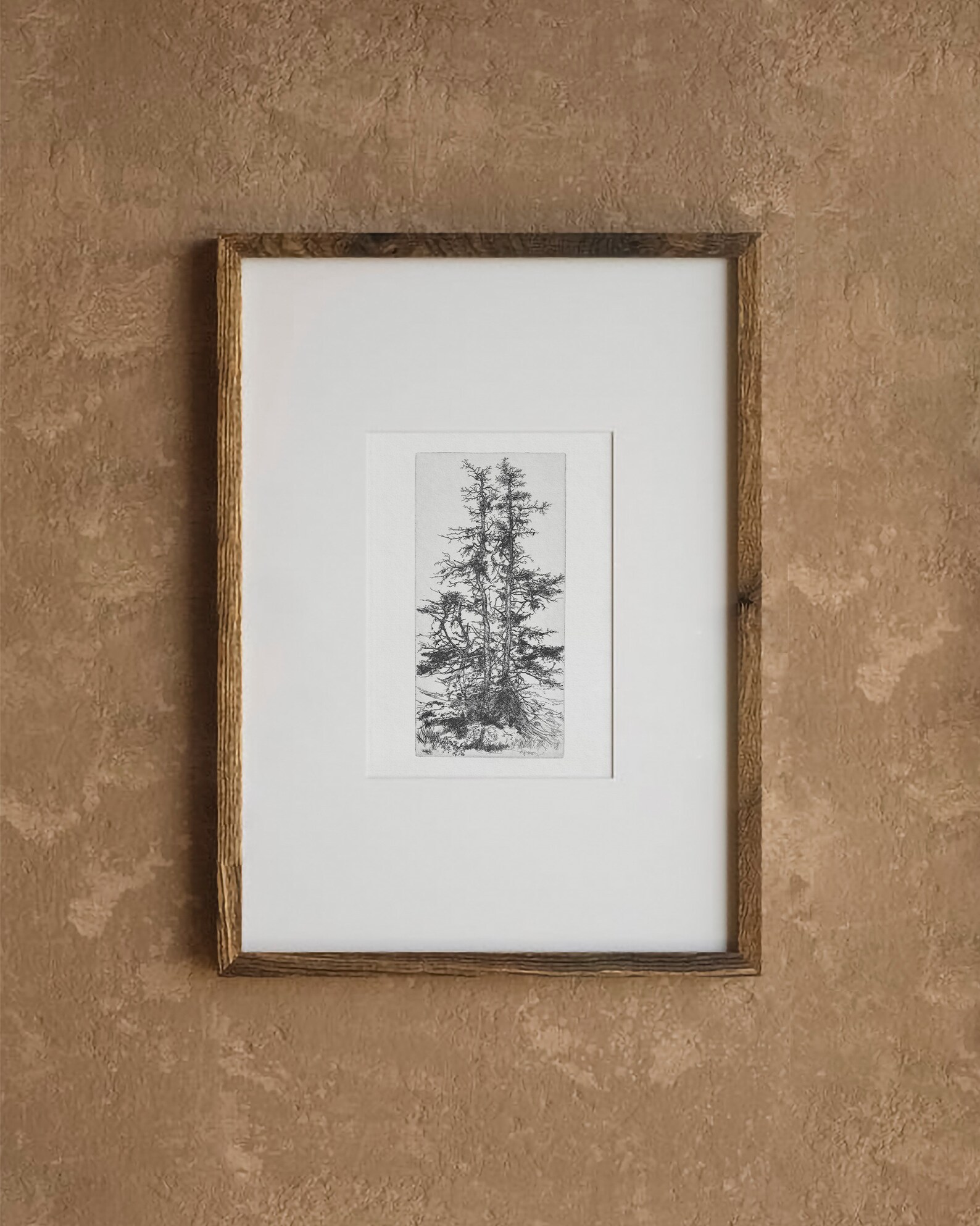 Winter Pine Tree Drawing / Holiday Tree Art Print PRINTABLE / - Etsy