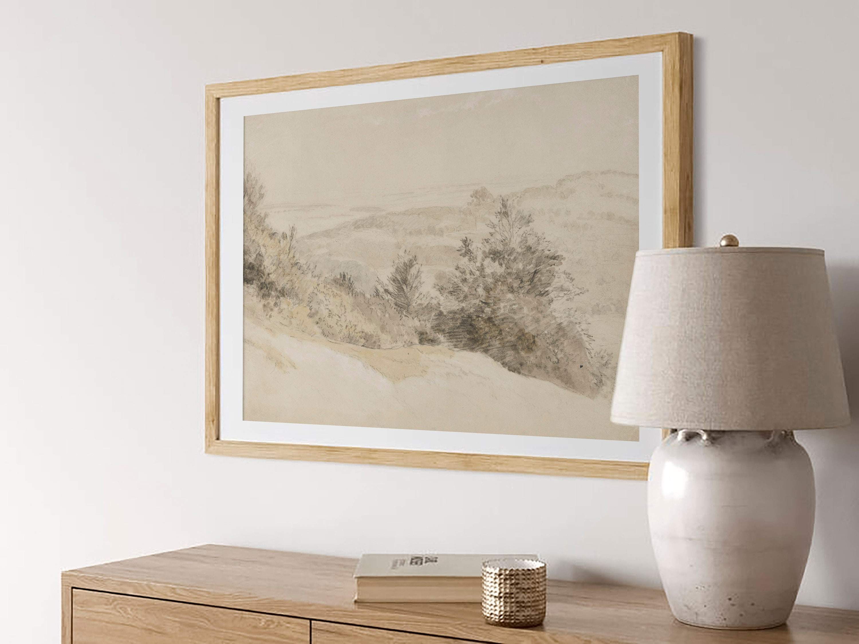 Beige Landscape Painting PRINTABLE / Neutral Minimalist Wall - Etsy Canada