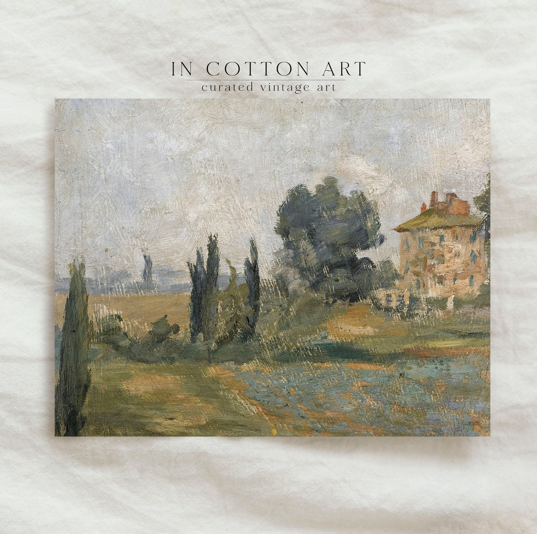Italian Landscape Oil Painting / Vintage Spring Art Print PRINTABLE ...