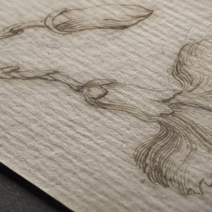 Vintage Botanical Neutral Drawing / Brown Floral Artwork PRINTABLE ...