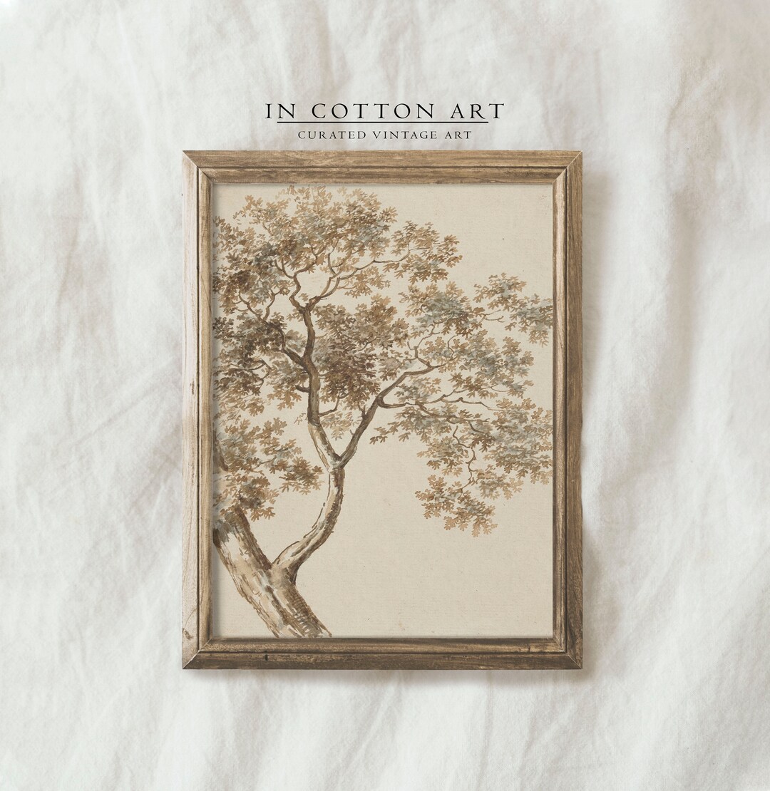 Vintage Rustic Tree Drawing PRINTABLE / Antique Nature Sketch Art ...