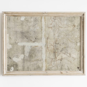 Vintage Abstract Sketch Print / Antique Rustic Drawing - Etsy