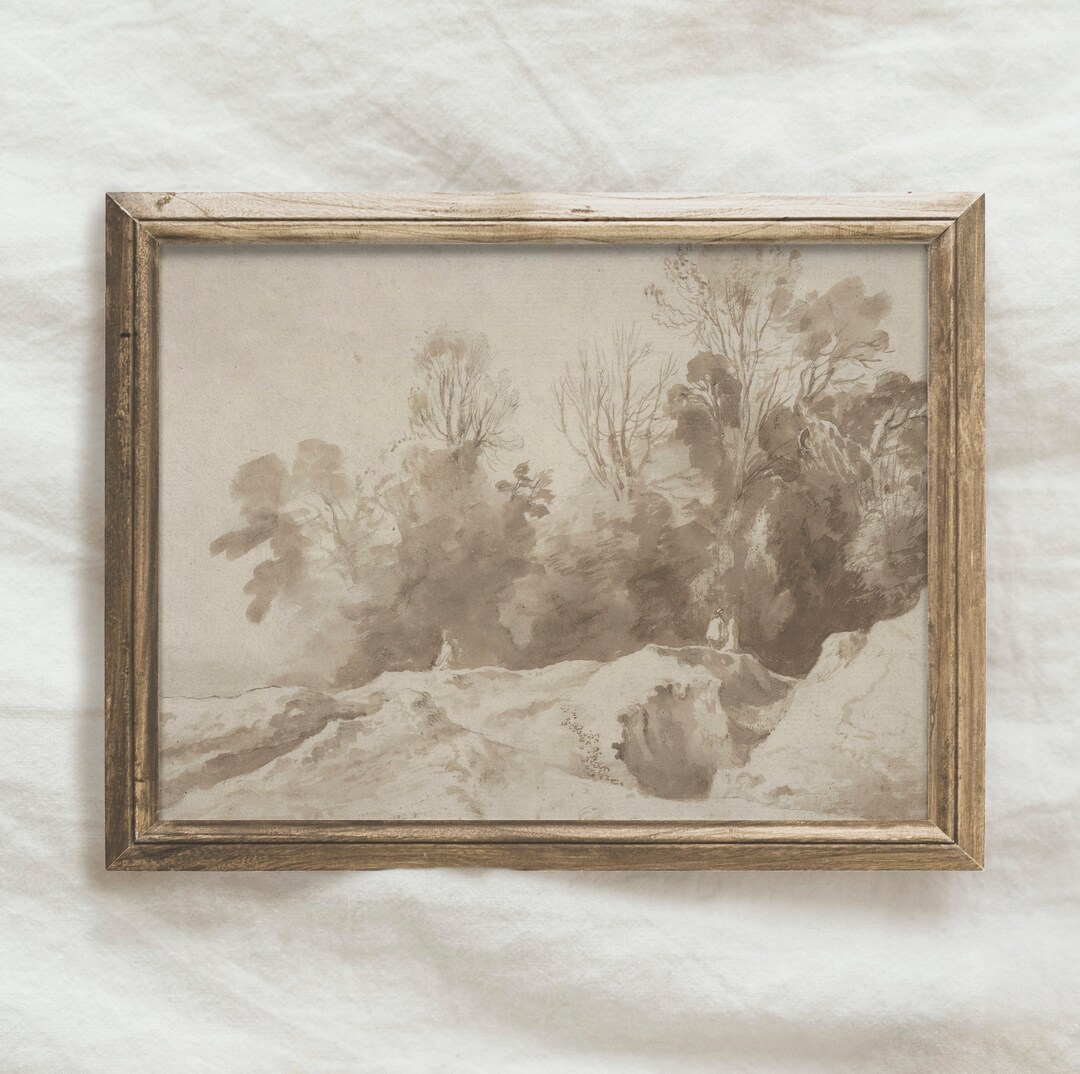 Vintage Sepia Landscape Print Neutral Sepia Print Sepia - Etsy