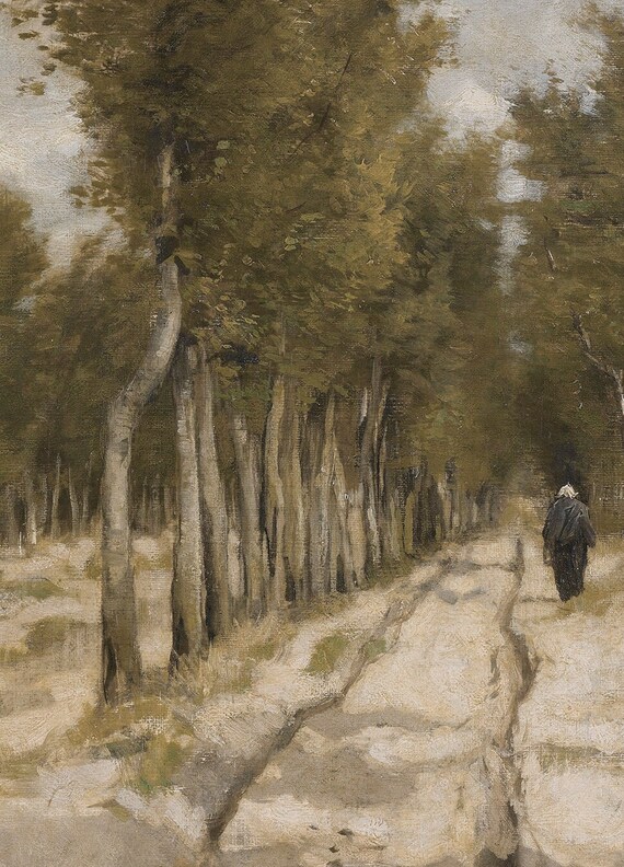 Digital Prints Neutral landscape painting Antique landscape painting ...