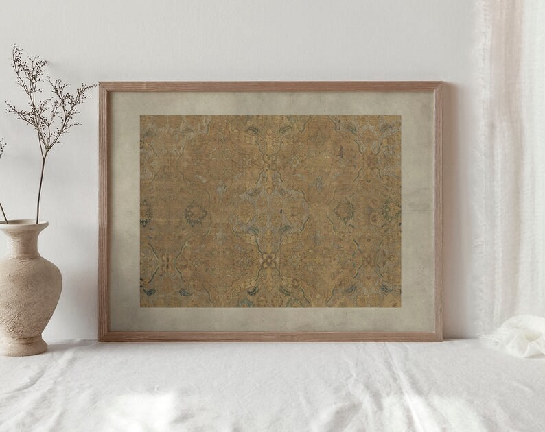 Vintage Neutral Tapestry Wall Art / PRINTABLE Textile Art - Etsy
