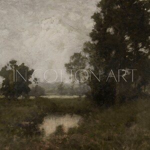 Dark Green Landscape PRINTABLE Digital / Vintage Moody Wall Art ...