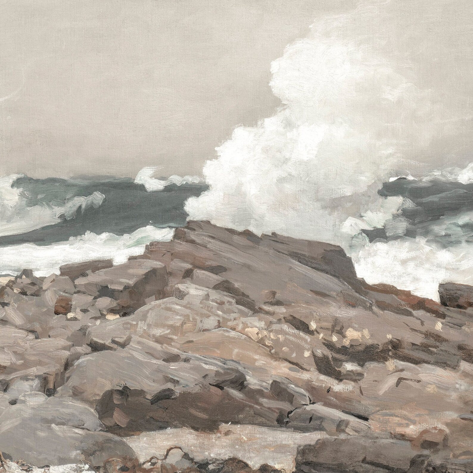 Vintage Seascape Scenery Painting / Antique Ocean Art Print / - Etsy