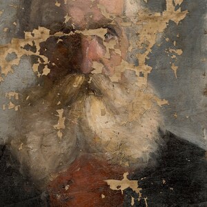 Vintage Moody Man Portrait Oil Painting / Antique Dark Portrait Digital ...