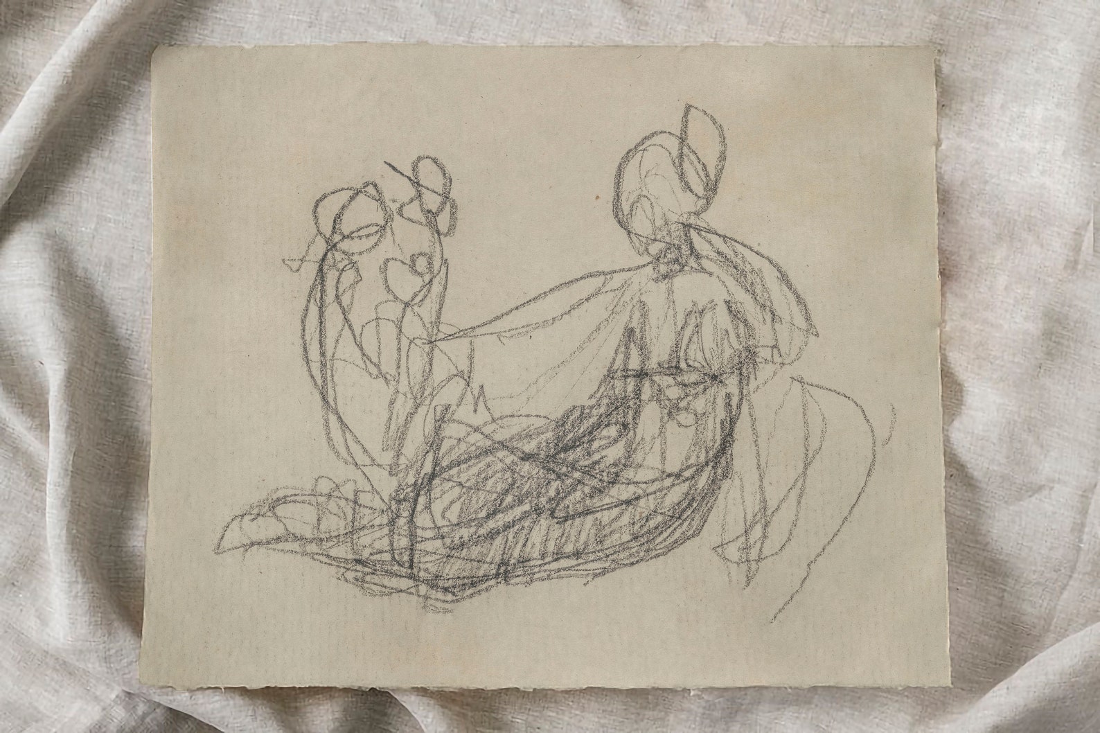 Female Figure Sketch PRINTABLE / Vintage Abstract Drawing - Etsy