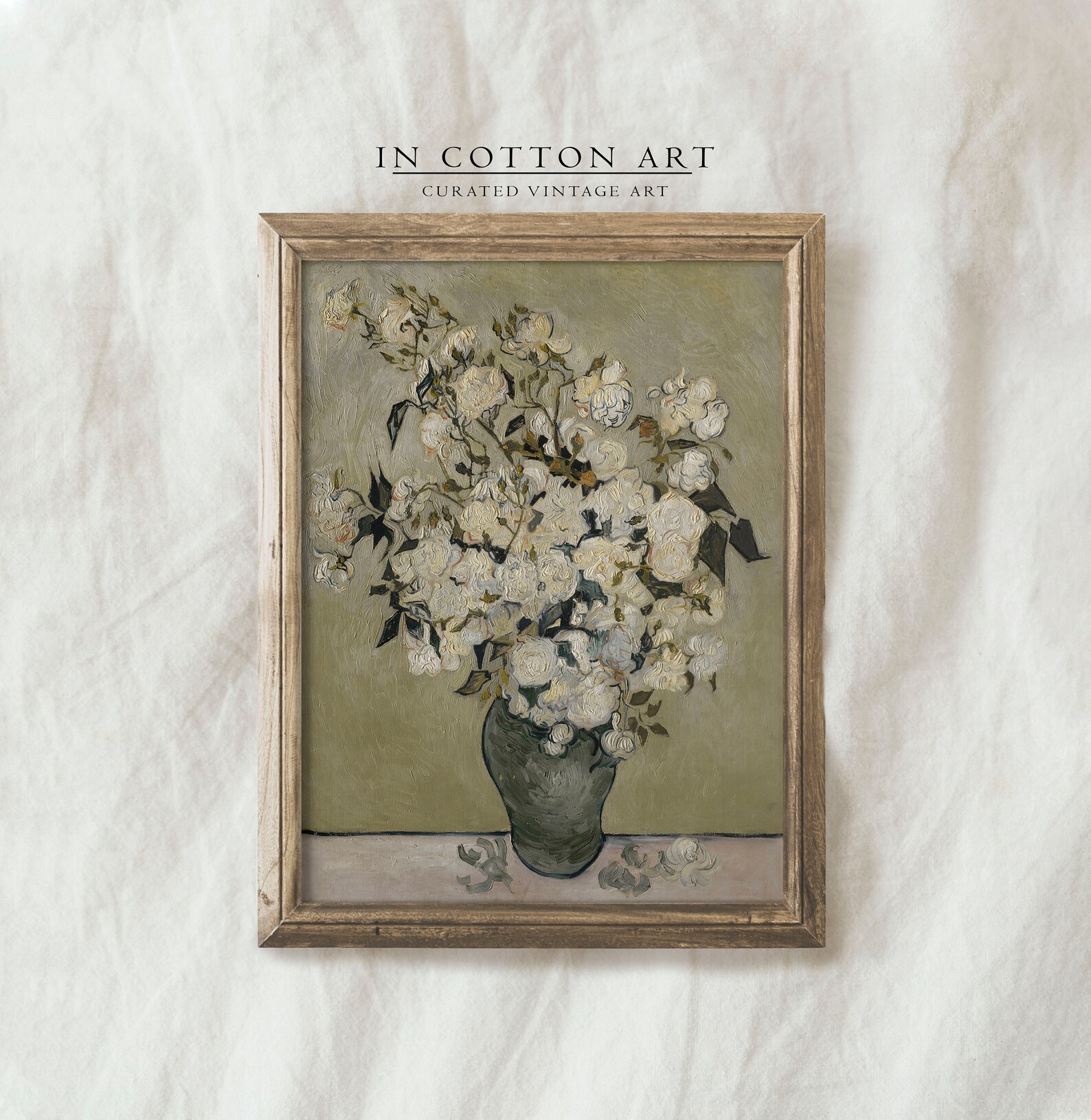 Neutral Still Life Roses Painting PRINTABLE / White Flower - Etsy