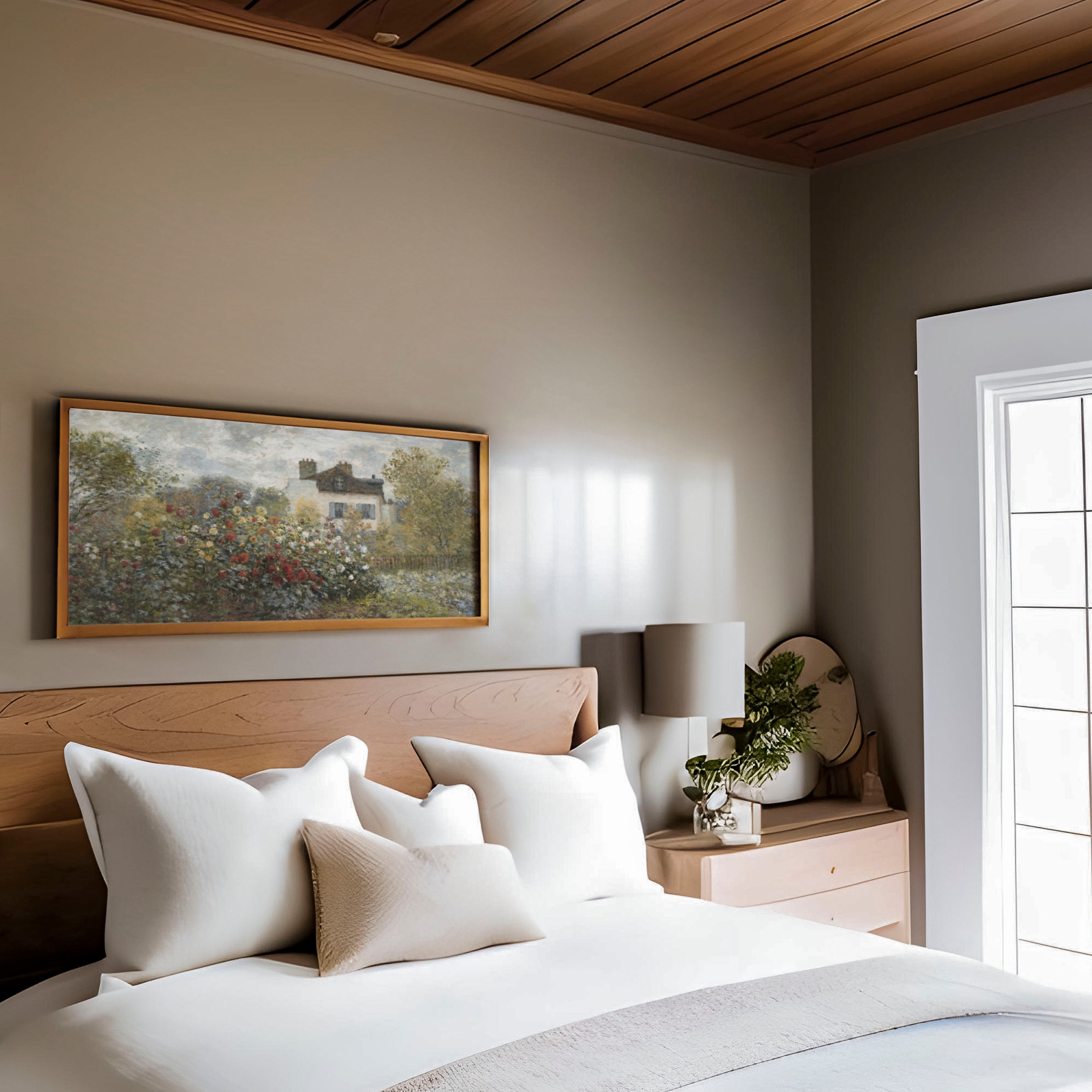 Panoramic Rustic Farmhouse Art Print / Floral Spring Wall Art - Etsy