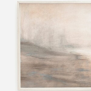 Muted Abstract Landscape PRINTABLE / Soft Beige and Blue Contemporary ...