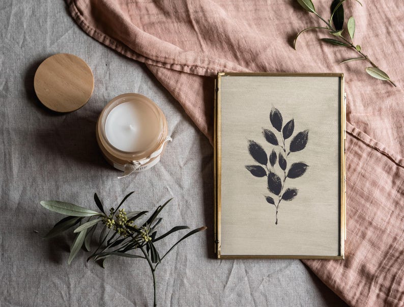 Autumnal Prints, Modern Botanical Fall Prints, Modern Autumn Prints, 2 ...