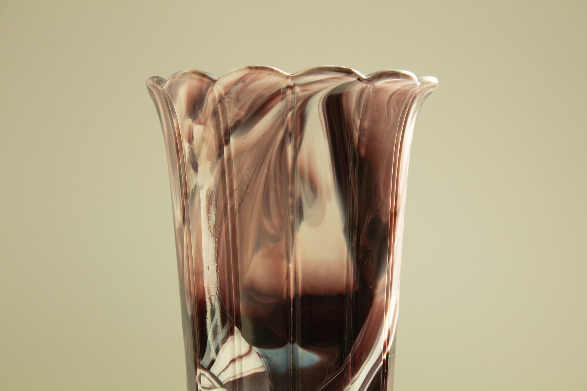 Antique Purple Slag Glass Pedestal Vase - Etsy