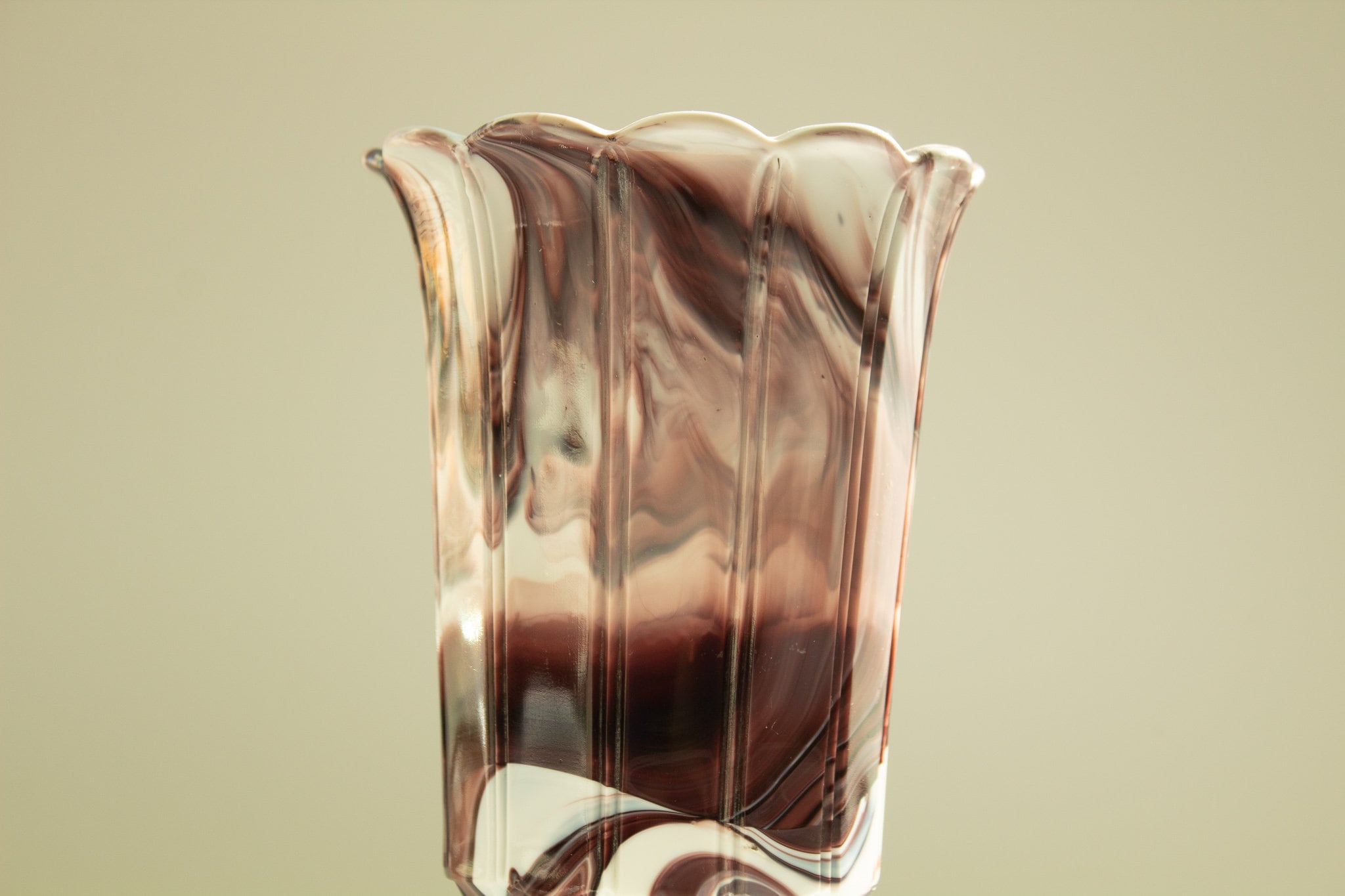 Antique Purple Slag Glass Pedestal Vase - Etsy