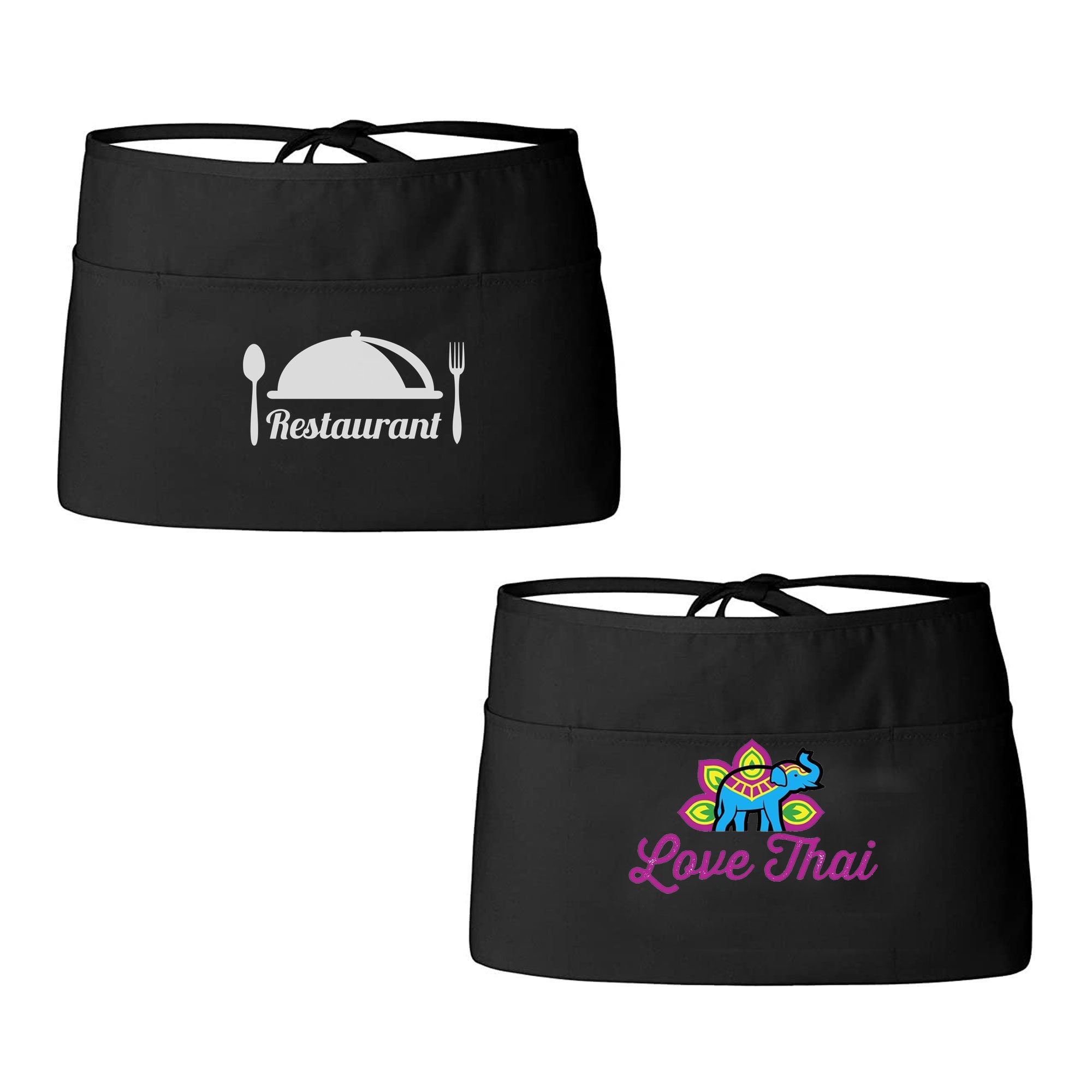 CUSTOM Aprons | Custom Waist Apron With Pockets, Personalized Half ...