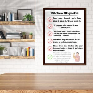 Kitchen Rules Office Kitchen Rules Workplace Etiquette Poster Office ...