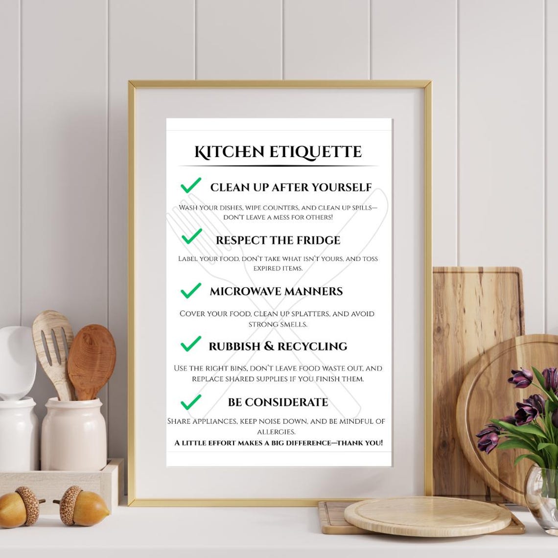 Kitchen Rules Office Kitchen Rules Workplace Etiquette Poster Office ...